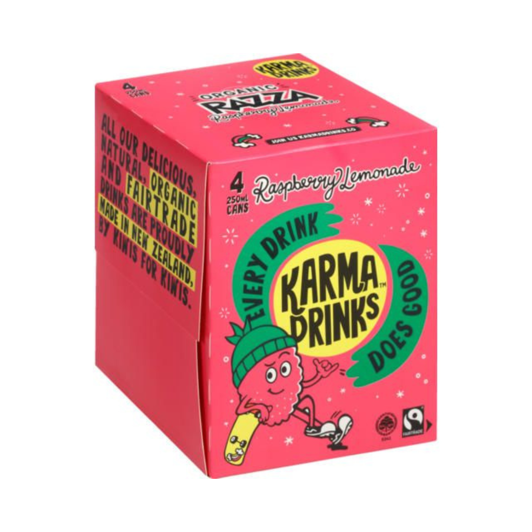 Karma Drinks - [Organic] Razza Raspberry Lemonade Can - 250ml (4pack ...