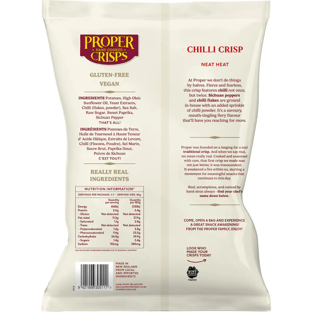 Proper Crisps - Chilli Crisps 150g – Rita's Farm Produce
