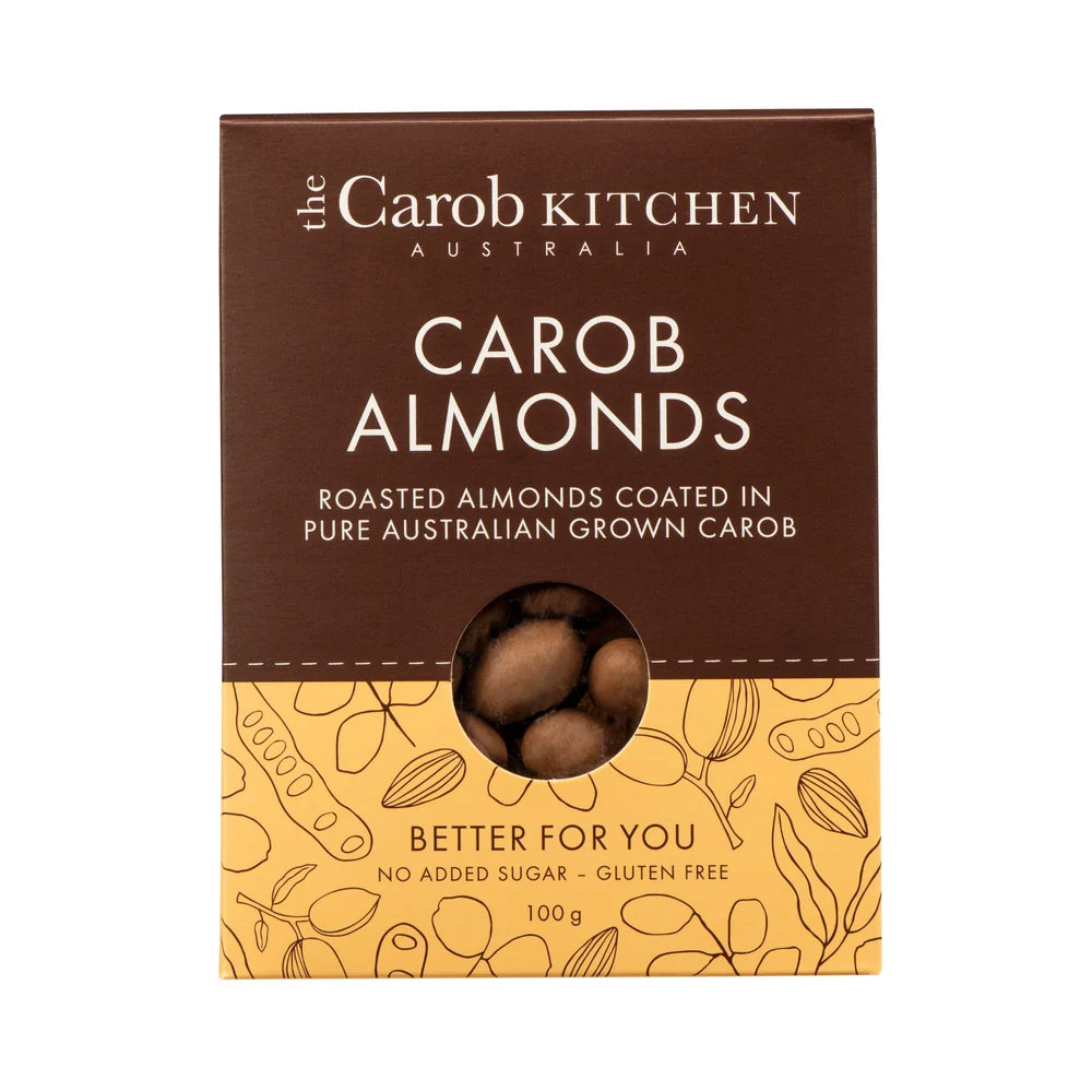 The Carob Kitchen - Carob-Coated Almonds 100g – Rita's Farm Produce