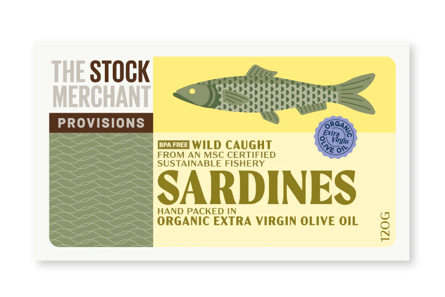 The Stock Merchant - Sardines in EVOO 120g – Rita's Farm Produce