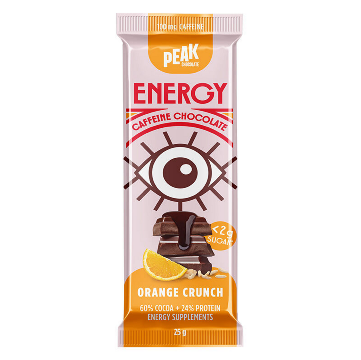 Peak Chocolate - Energy Chocolate Bar - Orange Crunch 25g – Rita's Farm ...