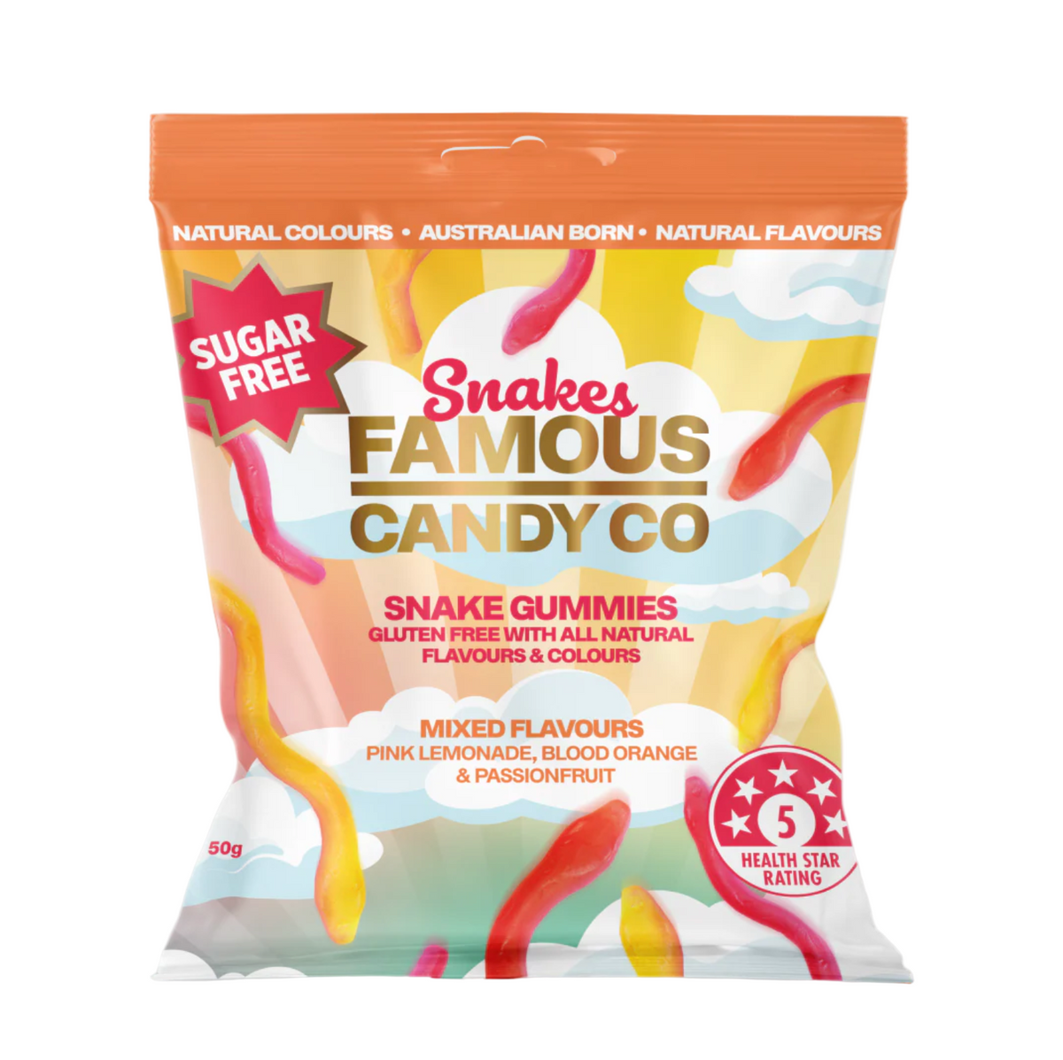 Famous Candy Co - Sugar Free Snake Gummies Mixed Flavours 50g – Rita's ...