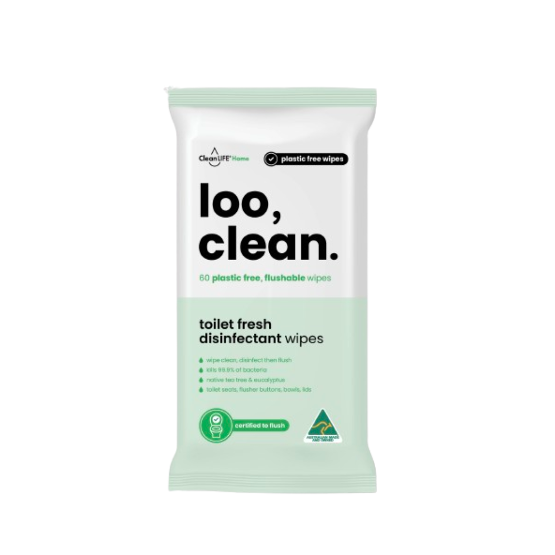 CleanLIFE - Loo Clean Plastic Free Flushable Wipes 60's – Rita's Farm ...