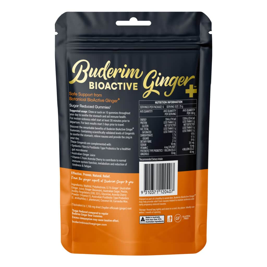 BUDERIM Bioactive GINGER + Gummie Bears 150g – Rita's Farm Produce