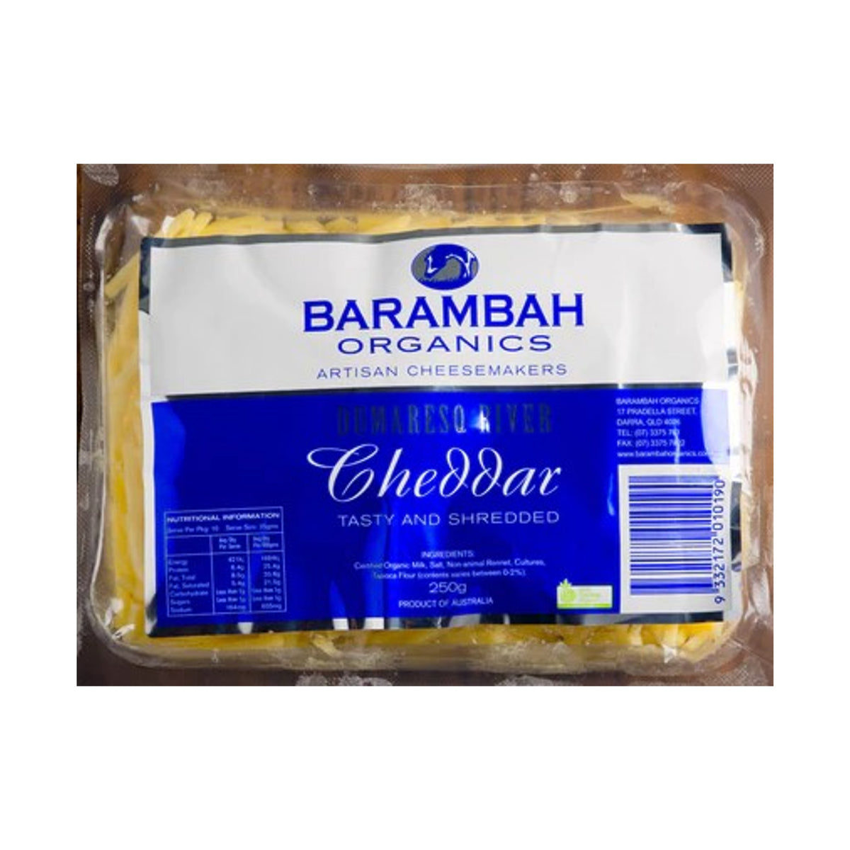 Barambah - Cheddar Cheese Shredded 250g – Rita's Farm Produce