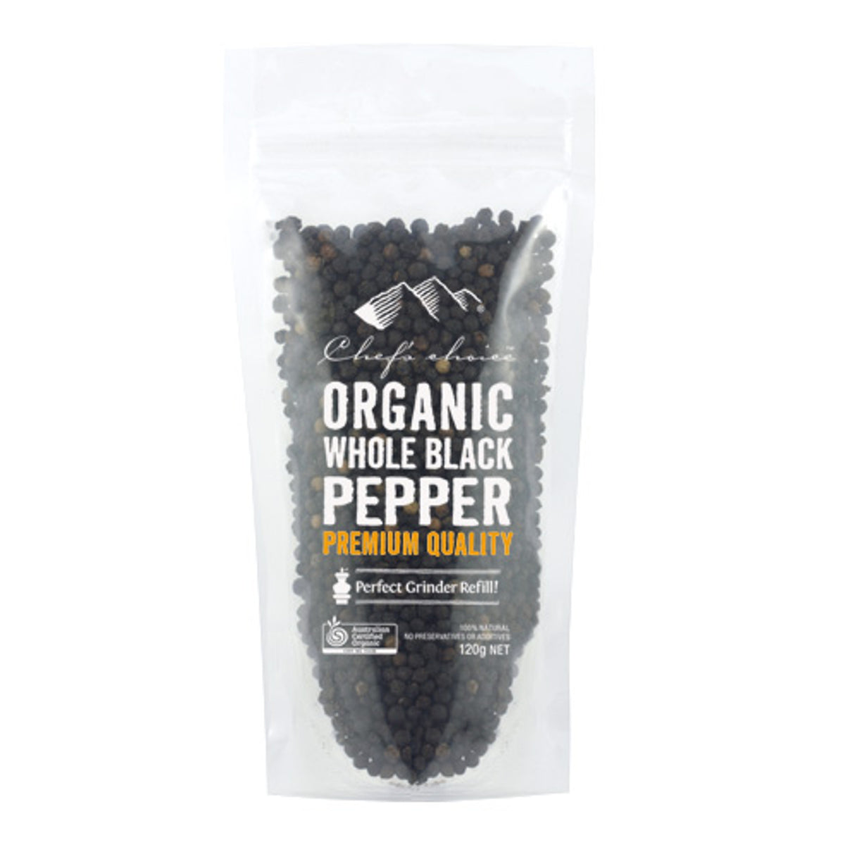Chef’s Choice - Organic Whole Black Pepper 120g – Rita's Farm Produce