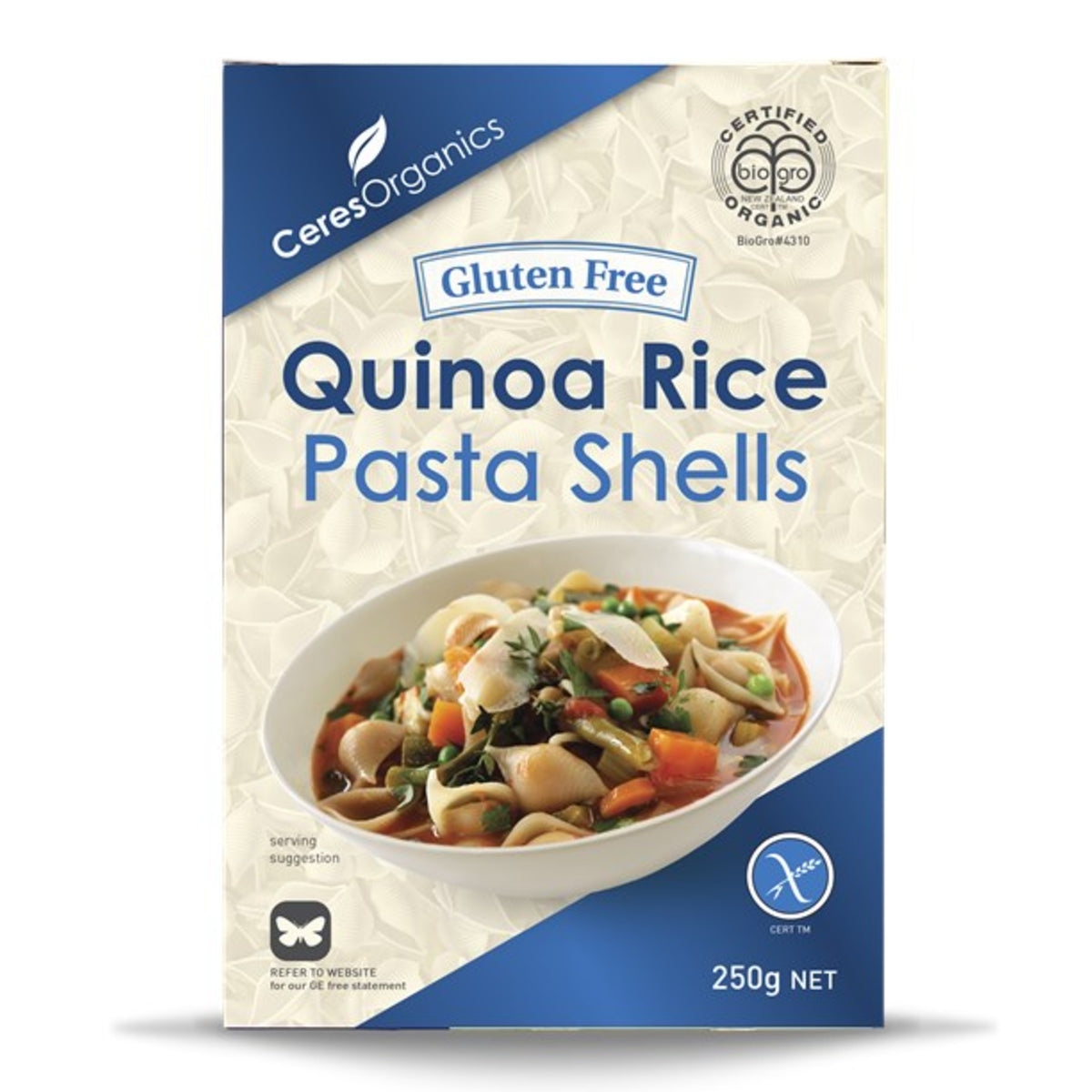 Ceres Organics - Gluten Free Quinoa Shells 250g – Rita's Farm Produce