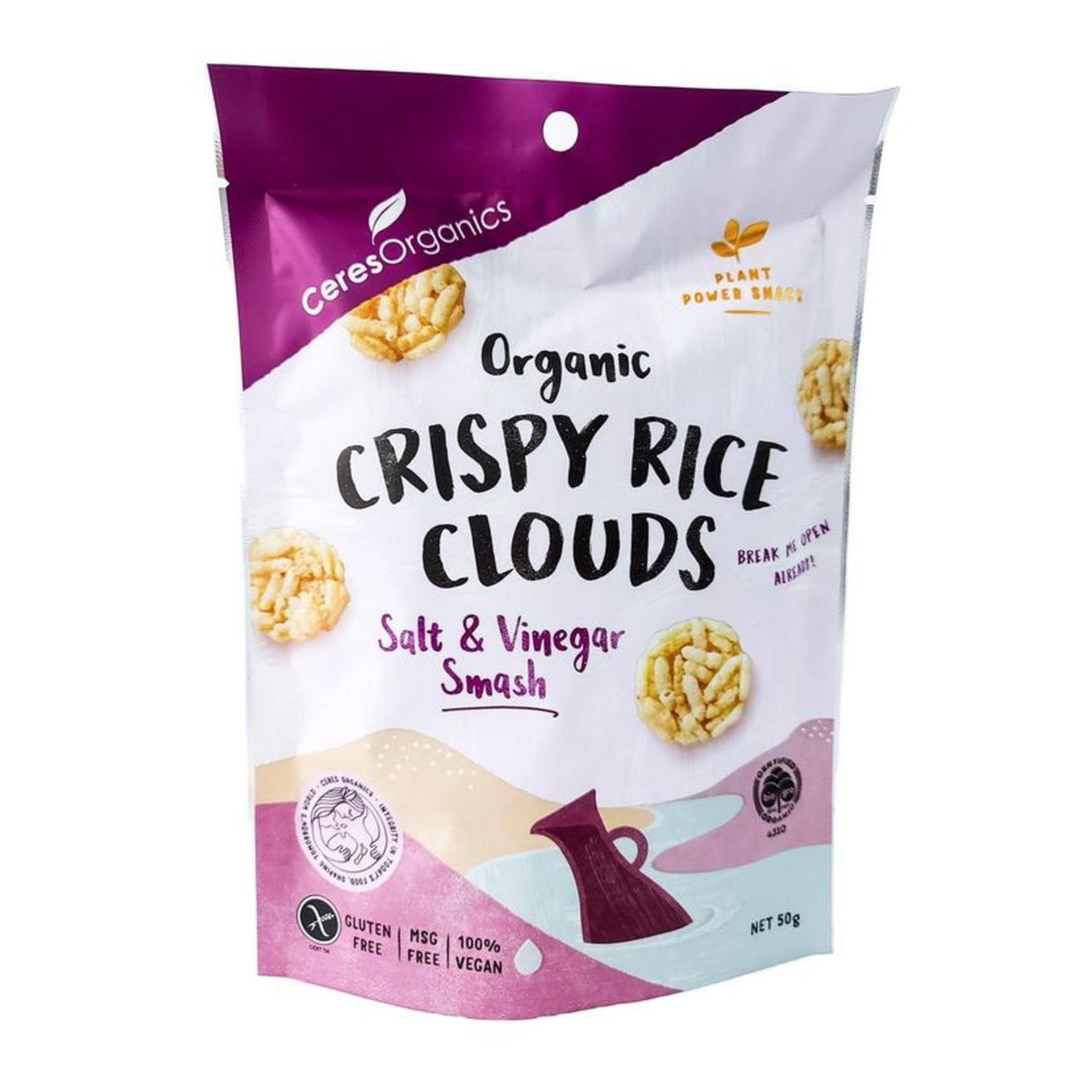 Ceres Organics - Crispy Rice Clouds Salt & Vinegar 50g – Rita's Farm ...