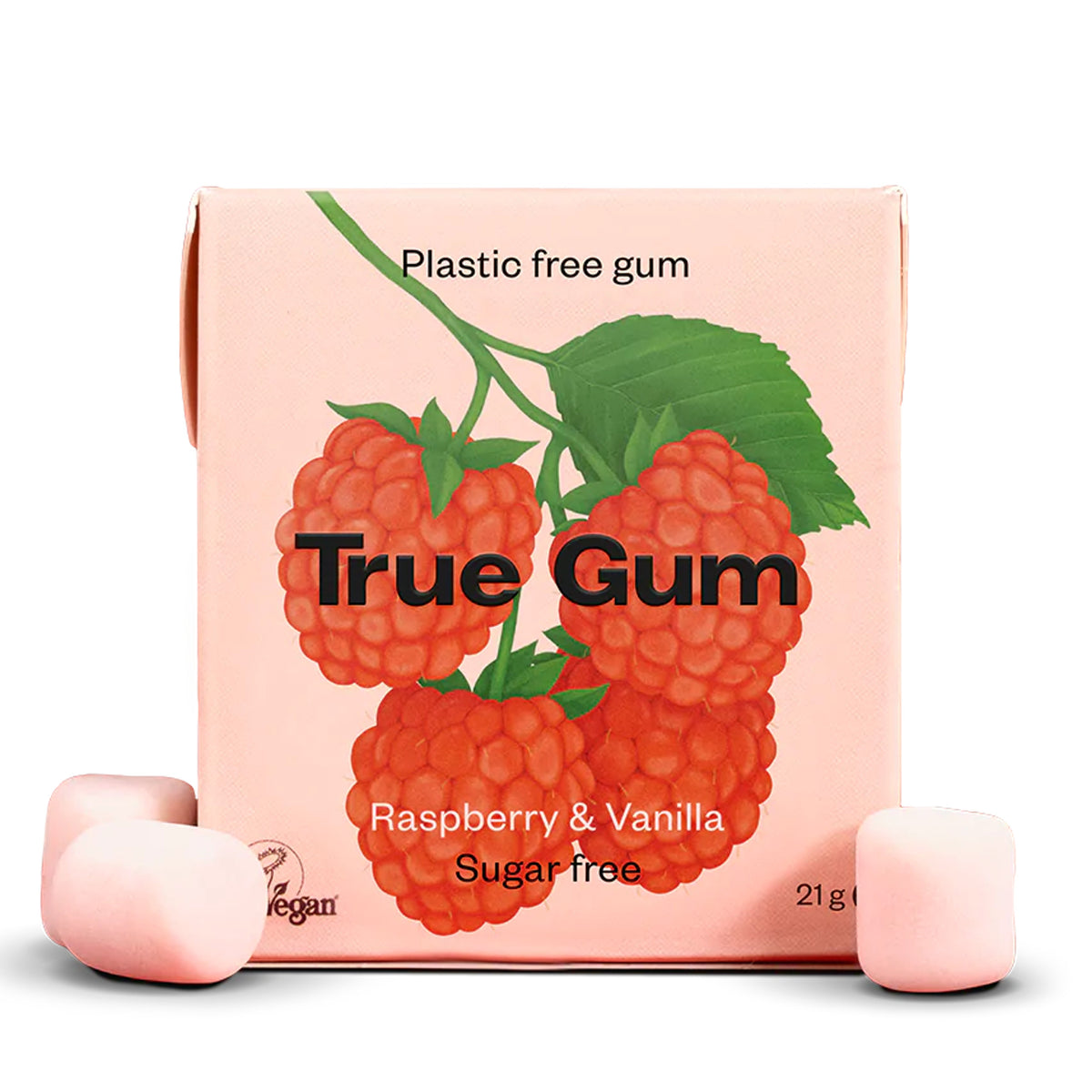 True Gum - Raspberry & Vanilla Gum 21g – Rita's Farm Produce