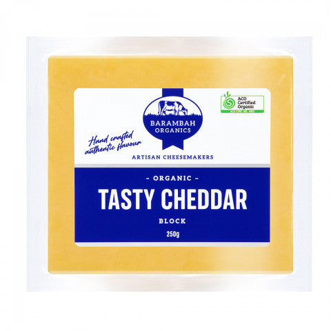 Barambah - Certified Organic Cheddar Cheese Block 250g – Rita's Farm ...